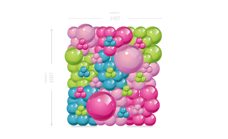 Let's Flamingle Balloon Wall - Simple - BalloonZilla