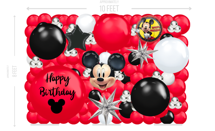 Mickey Mouse Balloon Wall - Fancy - BalloonZilla