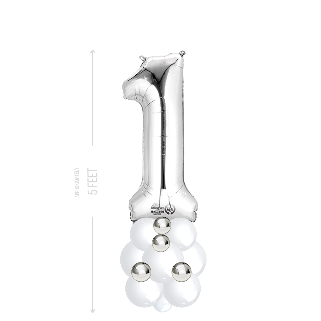 White Number Sculpture - BalloonZilla