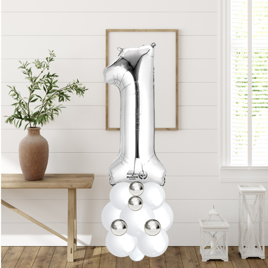 White Number Sculpture - BalloonZilla