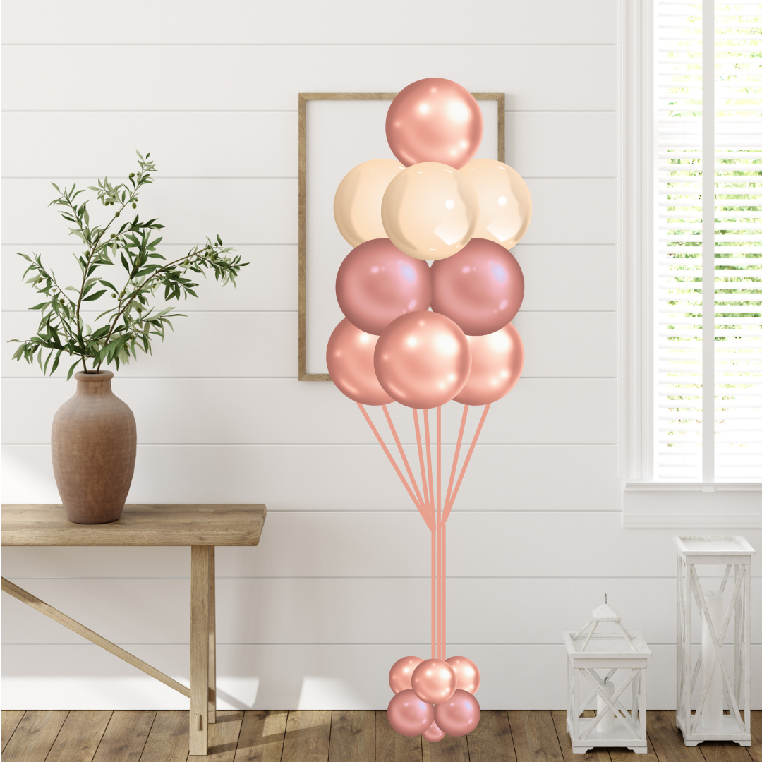 Rose Gold Simple Bouquet - Large or Small - BalloonZilla