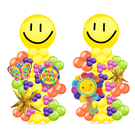 Get Well Column – Fancy (Pair) - BalloonZilla
