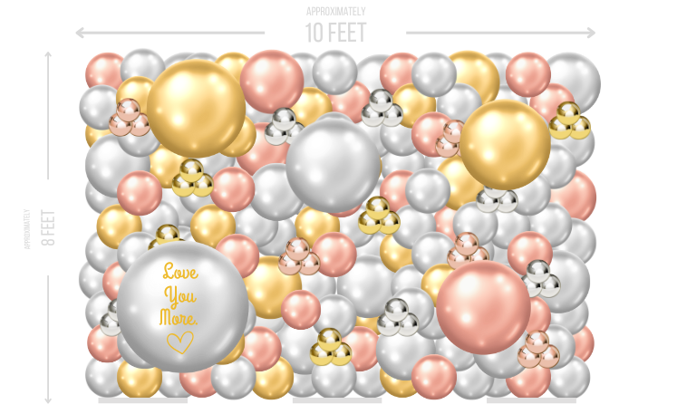 Anniversary Balloon Wall - Simple - BalloonZilla