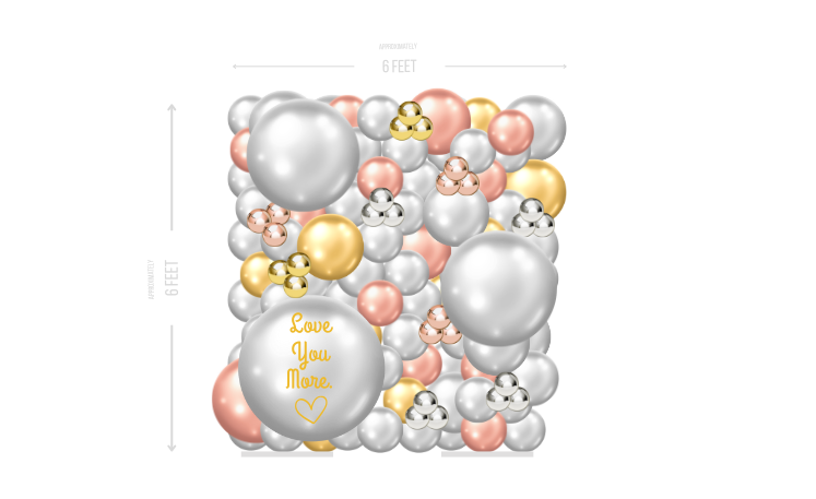 Anniversary Balloon Wall - Simple - BalloonZilla