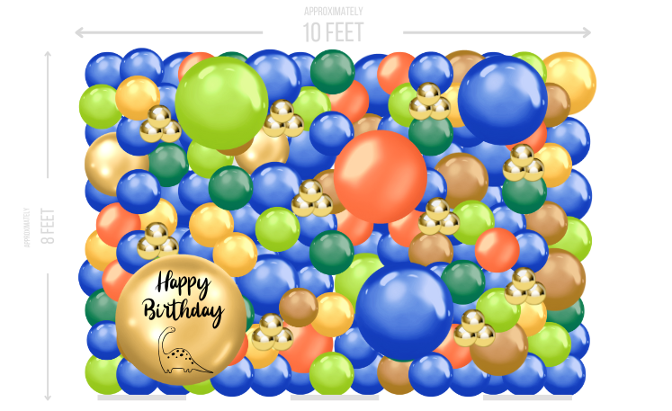 Dinosaurs Balloon Wall - Simple - BalloonZilla