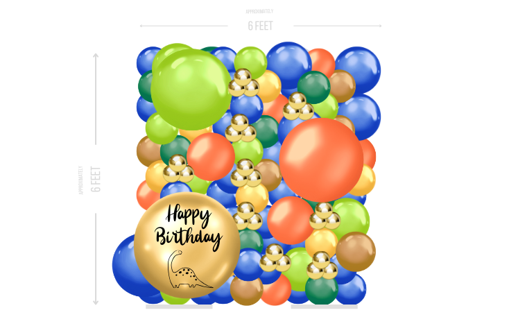 Dinosaurs Balloon Wall - Simple - BalloonZilla