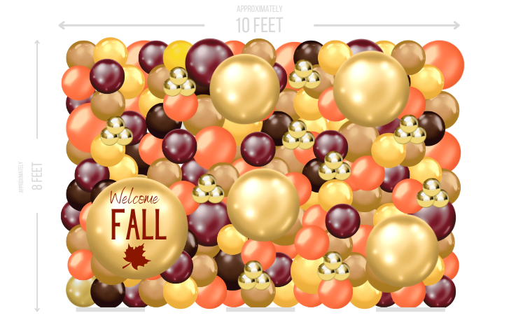 Fall Balloon Wall - Simple - BalloonZilla