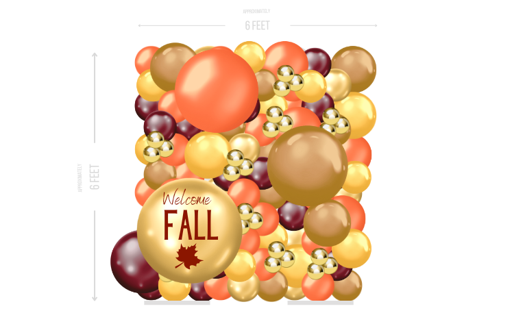 Fall Balloon Wall - Simple - BalloonZilla
