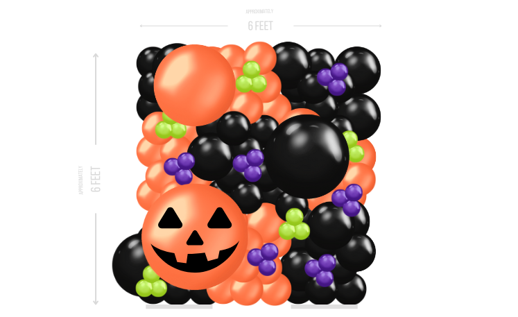 Halloween Balloon Wall - Simple - BalloonZilla