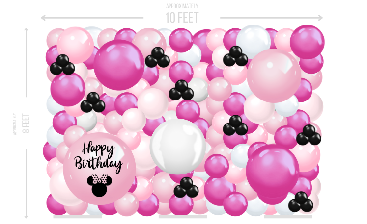 Minnie Mouse Balloon Wall - Simple - BalloonZilla Arizona