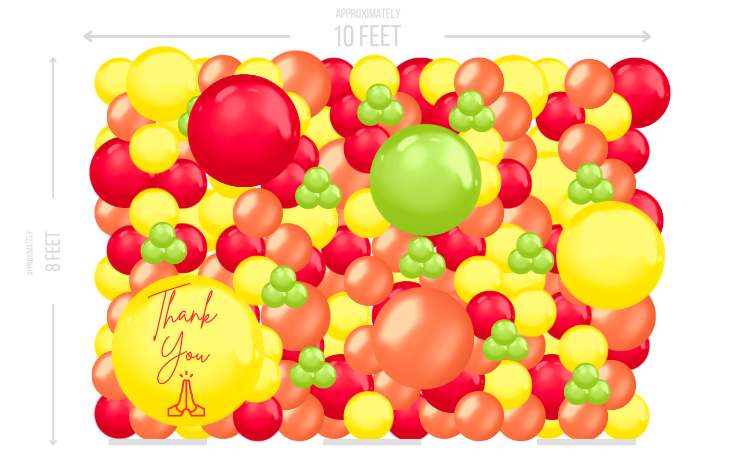 Thank You Balloon Wall - Simple - BalloonZilla