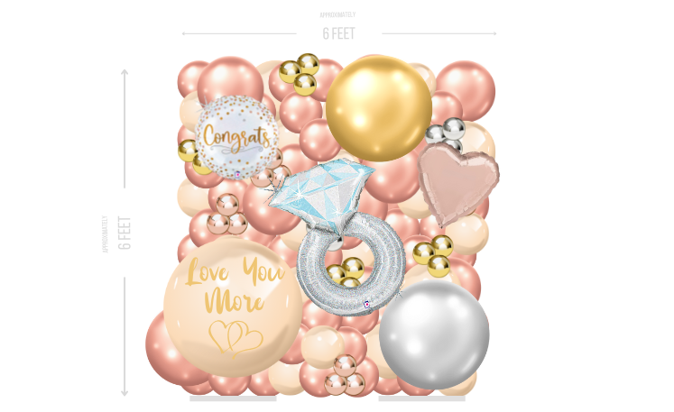 Marry Me Balloon Wall - Fancy - BalloonZilla