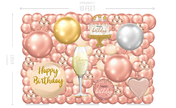 Rose Gold Bubble Strands (Pair) - BalloonZilla